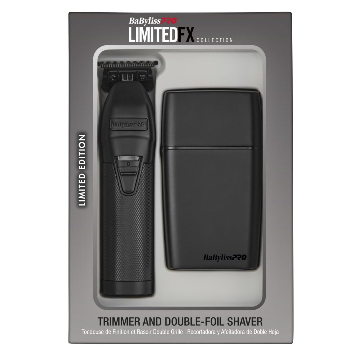 BABYLISSPRO LIMITED EDITION MATTE BLACK TRIMMER/FOIL SHAVER COMBO ...